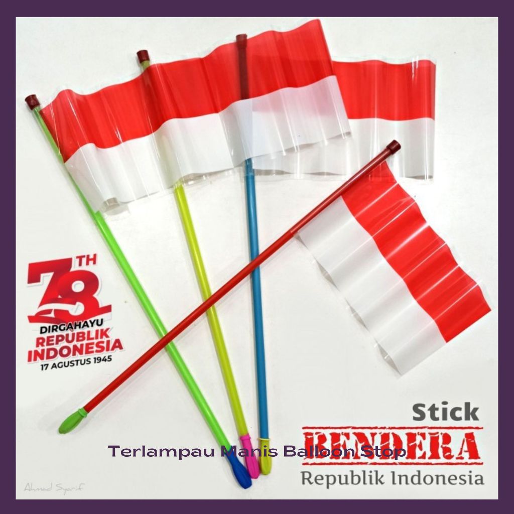 Jual Manis - Bendera Peluit Stick Bendera RI Stik Agustusan Bendera ...