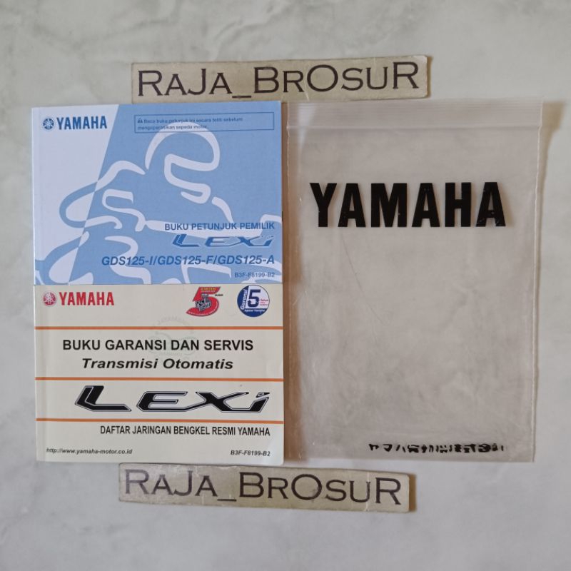 Jual Buku petunjuk pemilik/Buku garansi dan servis transmisi otomatis/Manual book Yamaha Lexi ...