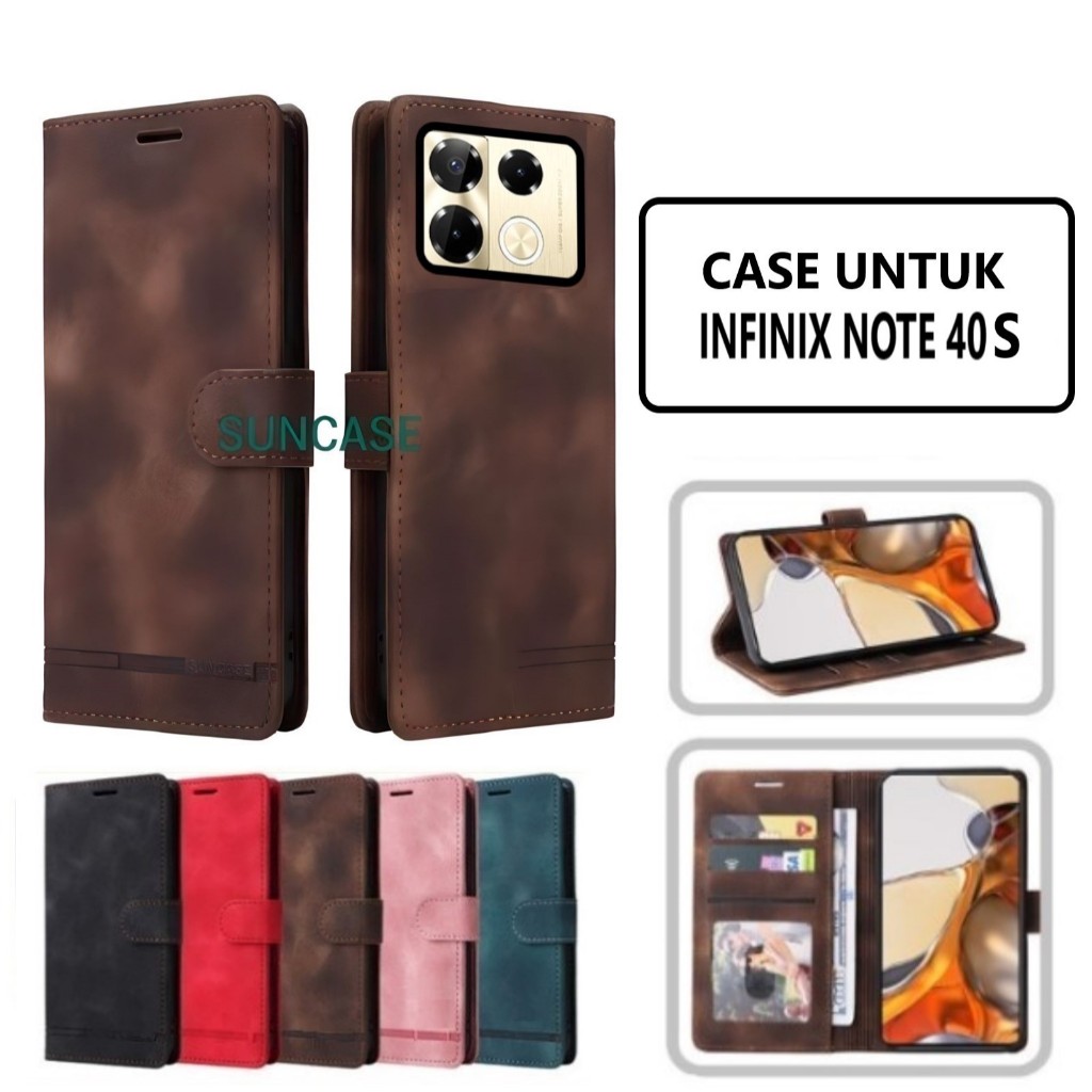 Jual Casing INFINIX NOTE 40S model flip buka tutup case kulit ada ...