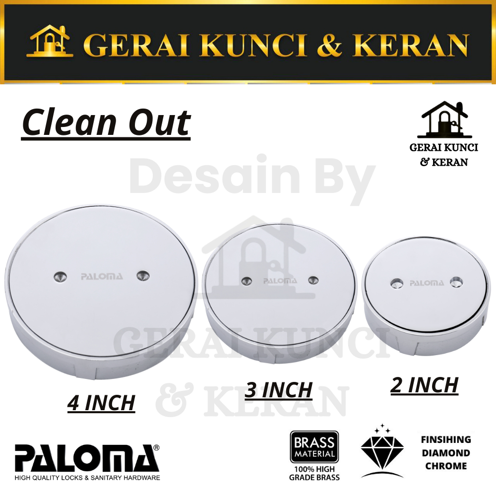 Jual PALOMA COP Clean Out Floor Strainer " Water Drain Cover Chrome ...