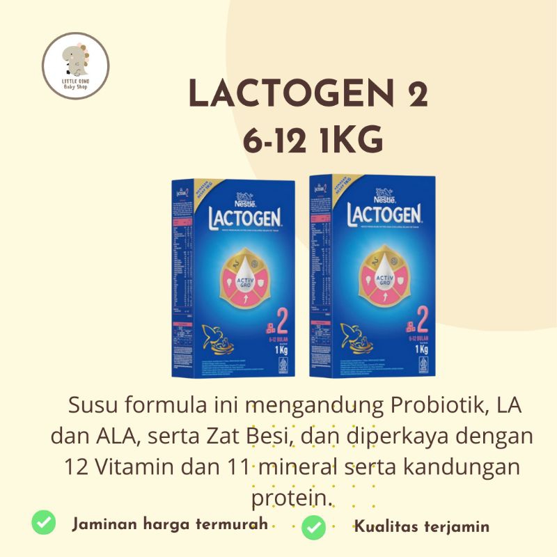 Jual Nestle Lactogen Pro Activ Gro 6-12 Bulan | Shopee Indonesia