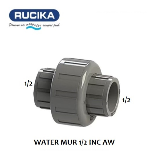 Jual WATER MUR PVC AW 1/2 INC RUCIKA | UNION SOCKET AW 1/2 | WATERMOOR ...