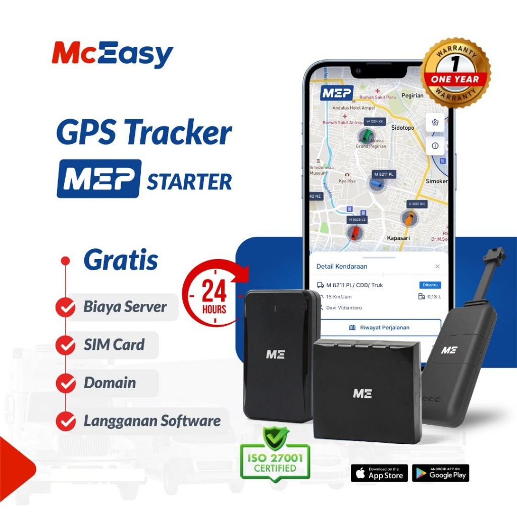 Jual [PAKET HEMAT] GPS Tracker Lite Mobil dan Motor McEasy 4G + Biaya Kouta 1 Tahun + Gratis ...