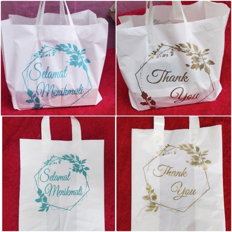 Jual murah meriah, (50pcs) plastik tempat nasi box, plastik acara ...