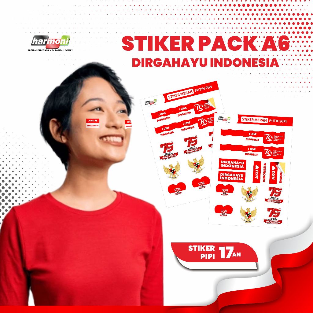 Jual Stiker Pack Pipi Merah Putih Kemerdekaan Indonesia Dirgahayu 17 ...