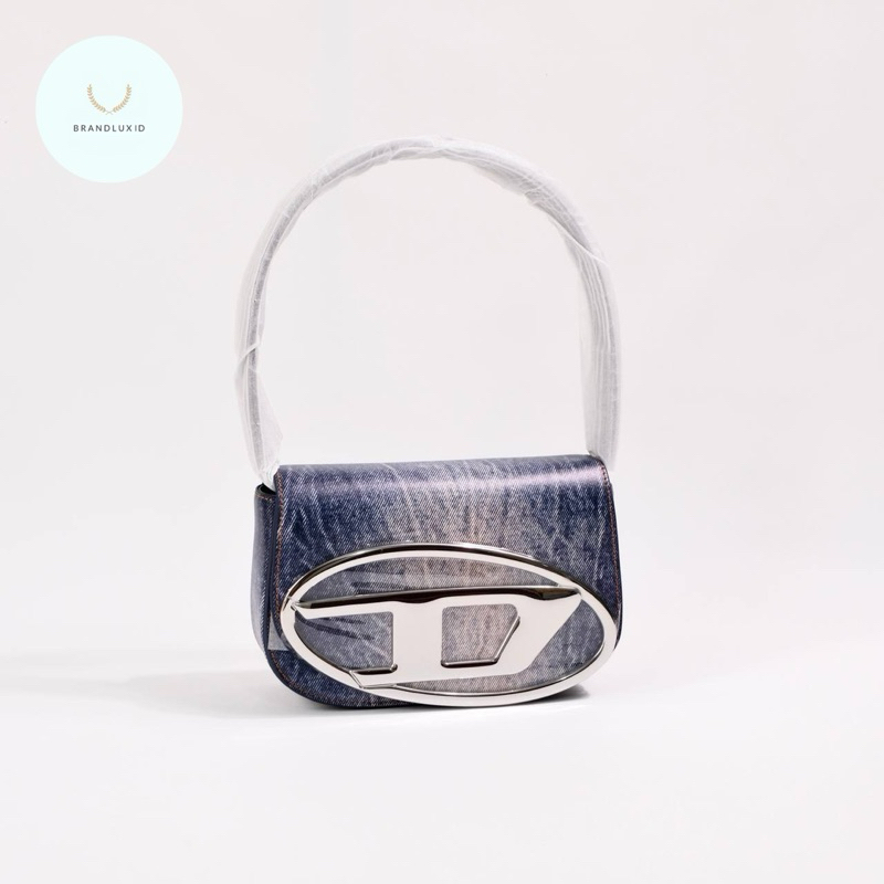 Jual Diesel 1DR Small Iconic Shoulder Bag in Denim Print Leather ...