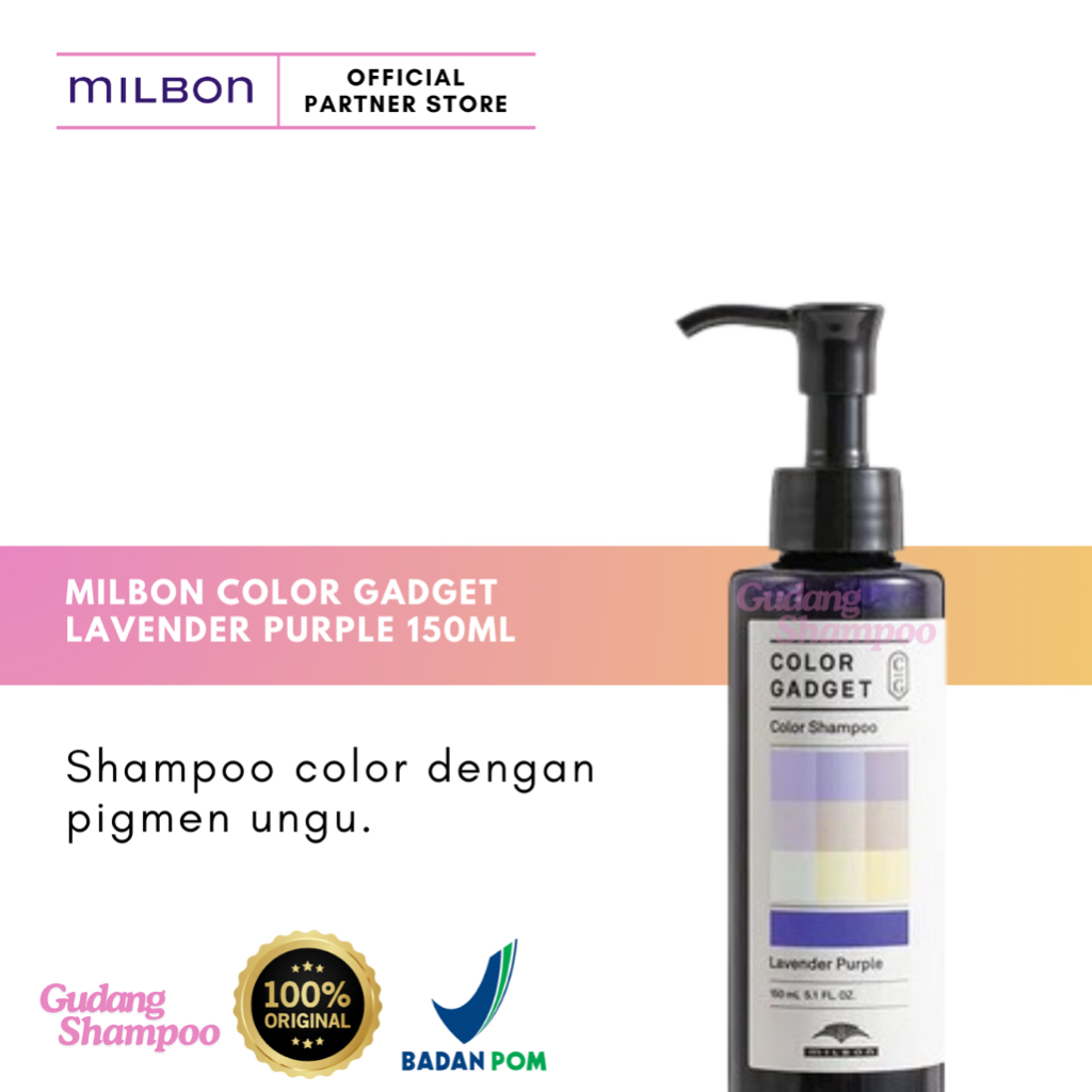 Jual Shampoo Lavender Purple Milbon Color Gadget 150ml Made in Japan ...