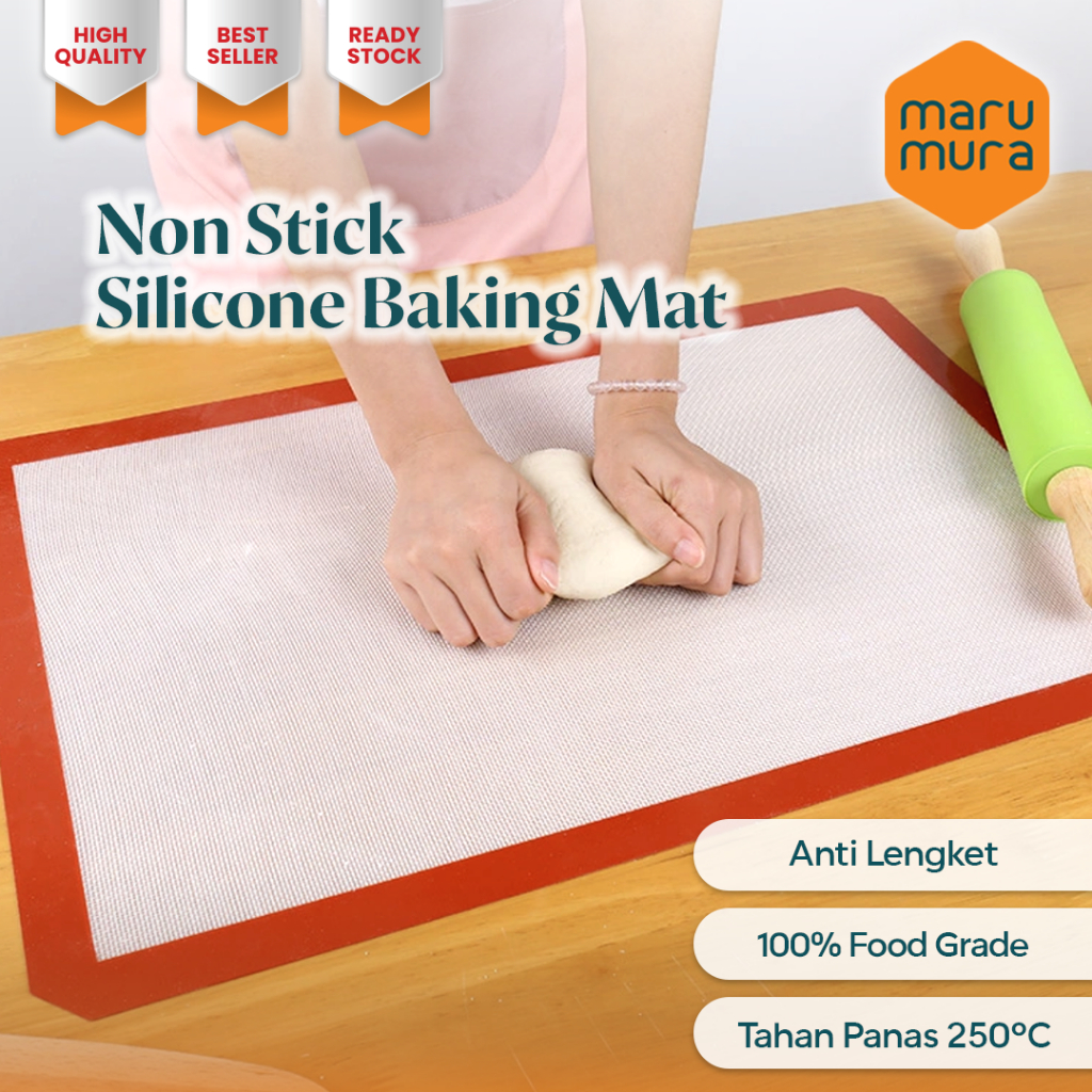 Jual Marumura Silicone Baking Mat Non-Stick Heat Resistant Cooking Mat ...