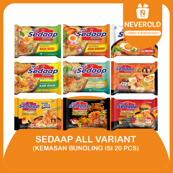 Jual (BUNDLING 20PCS) MIE SEDAAP INSTANT ALL VARIANT @75GR | Shopee ...