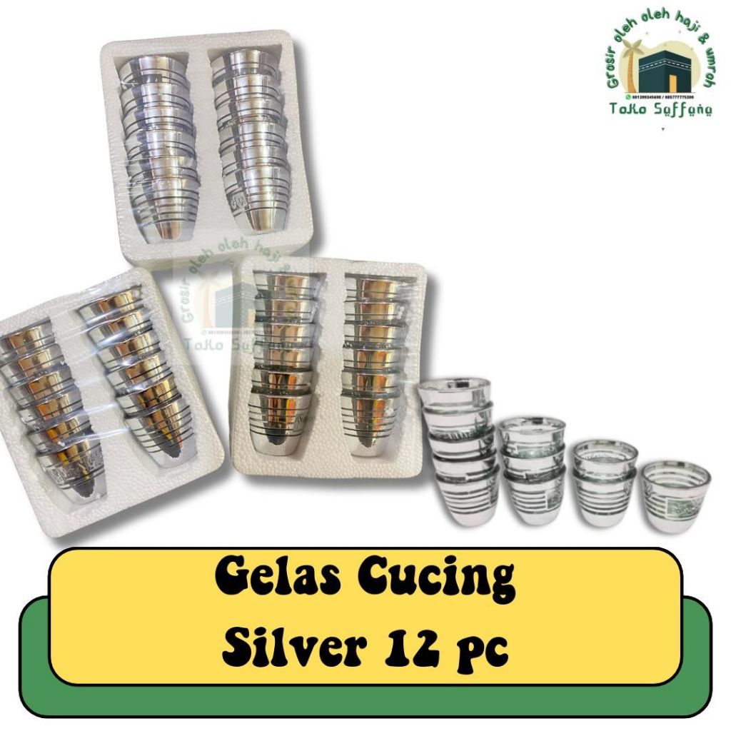 Jual OLEH OLEH HAJI DAN UMROH 1 LUSIN GELAS CUCING KHAS ARAB GELAS ...