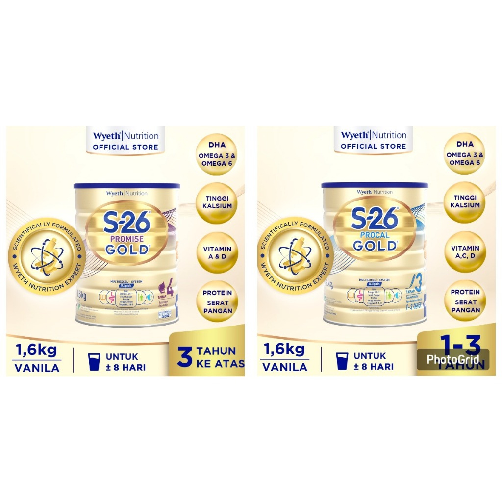 Jual S26 Procal gold tahap3/PROMISE GOLD tahap 4,1600 gram 1.6 kg vanila Madu 1,6kg EXPIRED 2025 ...