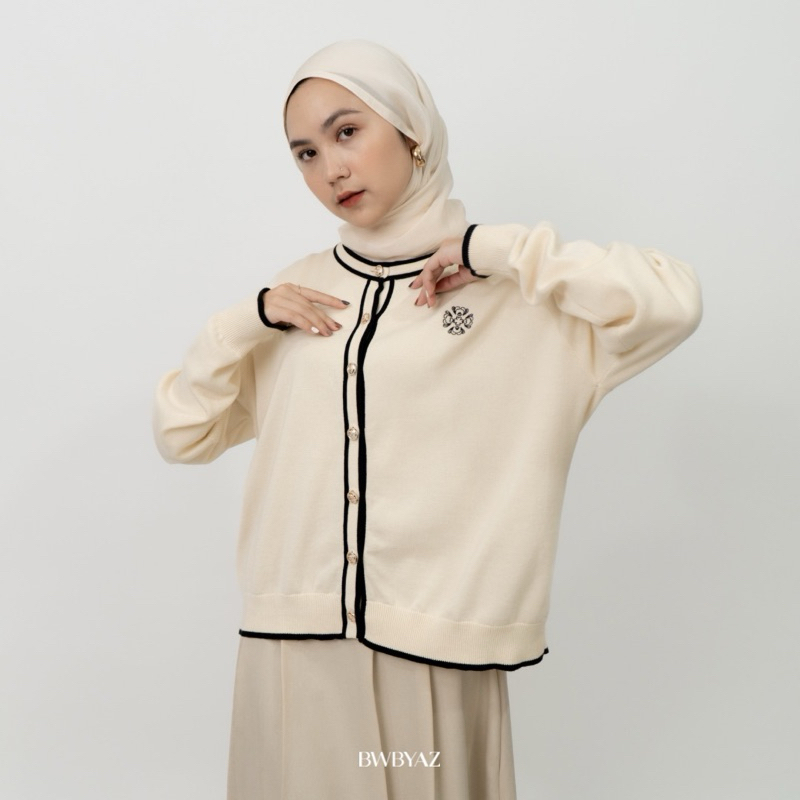 Jual BWBYAZ - CHLOE EMBROIDERY KNIT CARDIGAN | Shopee Indonesia