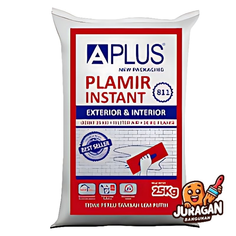 Jual Plamir Instant APLUS 811 25kg | Plamir Tembok | Plamir Putih ...