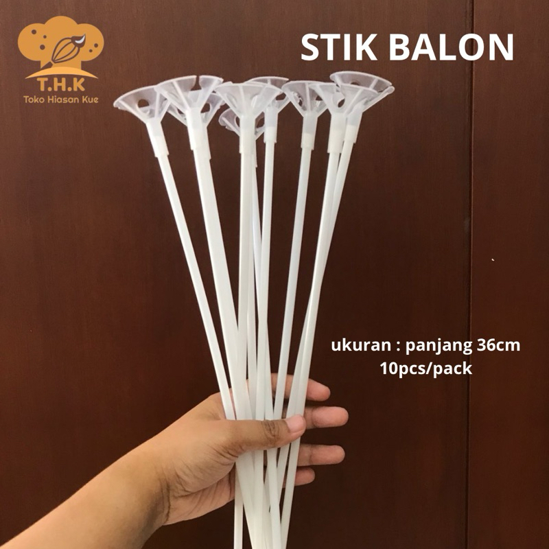 Jual (10pcs) STIK BALON PUTIH LATEX | Shopee Indonesia