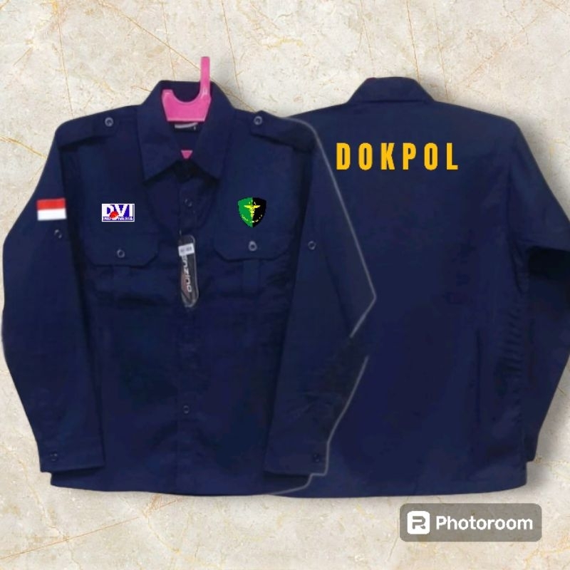 Jual Kemeja DOKPOL Seragam Dvi Dokpol Nevy Lengan Panjang | Shopee ...