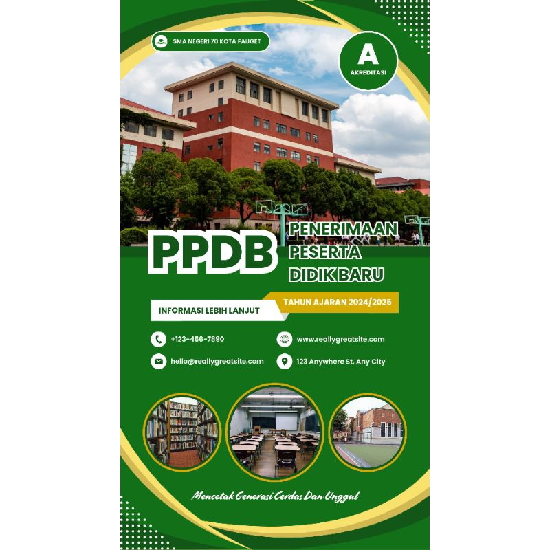 Jual Jasa desain poster ppdb sekolah sd, smp, sma/smk, perguruan dll ...