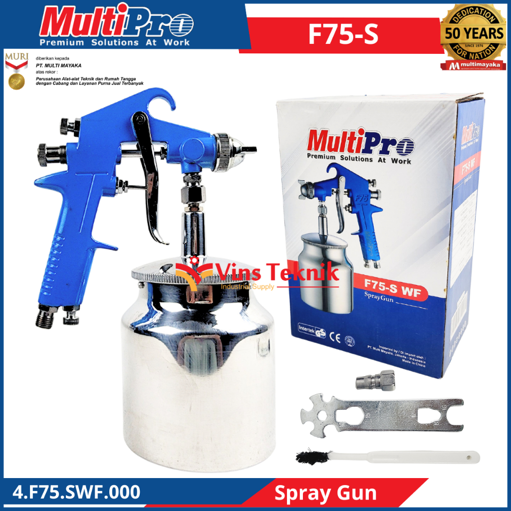 Jual Alat semprot cat spray gun F 75 S MULTIPRO F75S TABUNG BAWAH ...