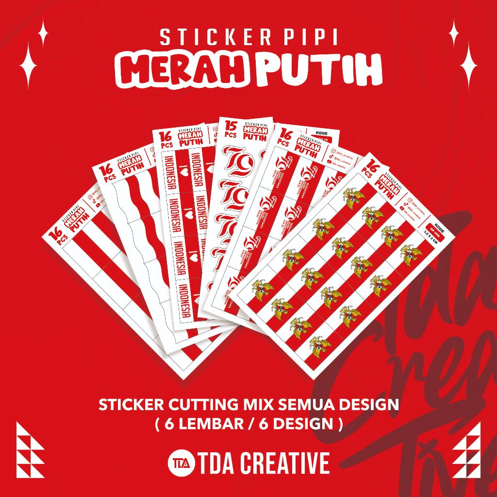 Jual Paket Sticker Pipi Kecil HUT RI Sticker Kemerdekaan Indonesia ...