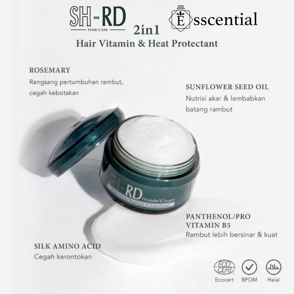 Jual SHRD Hair Protein Cream 10ml, 50ml, 80ml Moisturizer & Vitamin Rambut Ngembang Kering Kusut ...