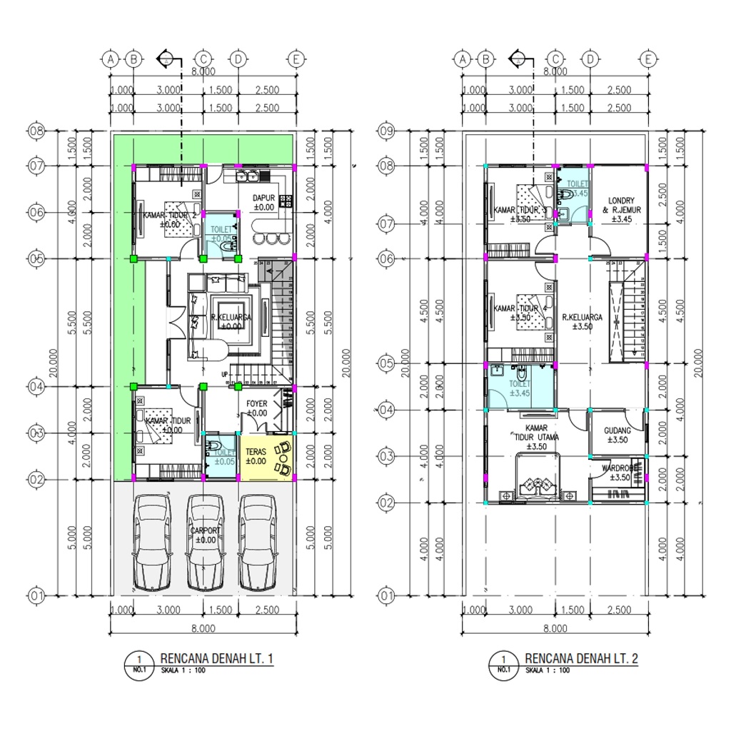 Jual Gambar Denah Rumah Bangunan 2D Site Layout Desain Arsitek | Shopee ...