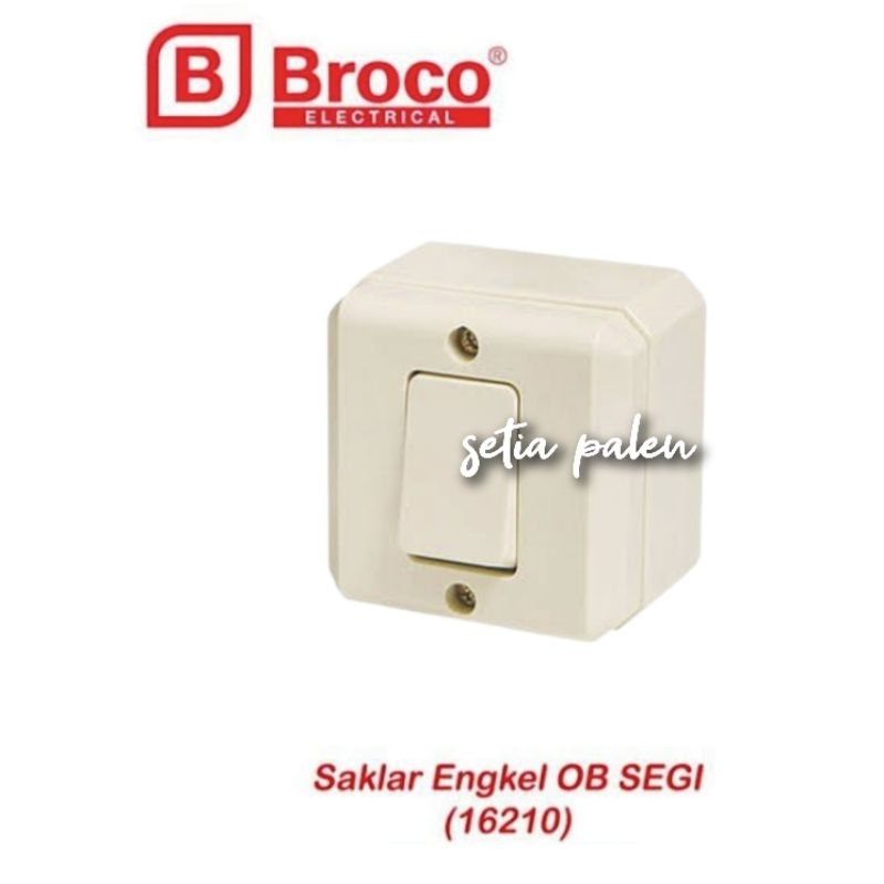 Jual SAKLAR ENGKEL BROCO NEW GEE OB CREAM (16210) SINGLE SWITCH OUTBOW ...