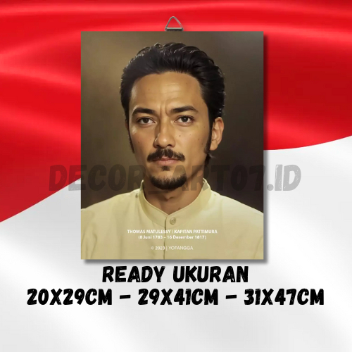 Jual KAPTEN PATIMURA - FOTO PAHLAWAN NASIONAL VERSI AI BINGKAI KAYU MDF ...