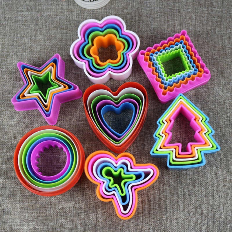 Jual Cetakan Kue Kering Cutter Pemotong Cookies Bulat Kotak 5 Pcs ...