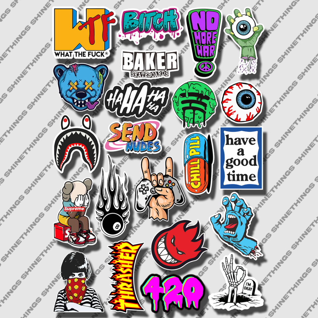 Jual stiker aesthetic hypebeast brand case hp || stiker nike sticker ...