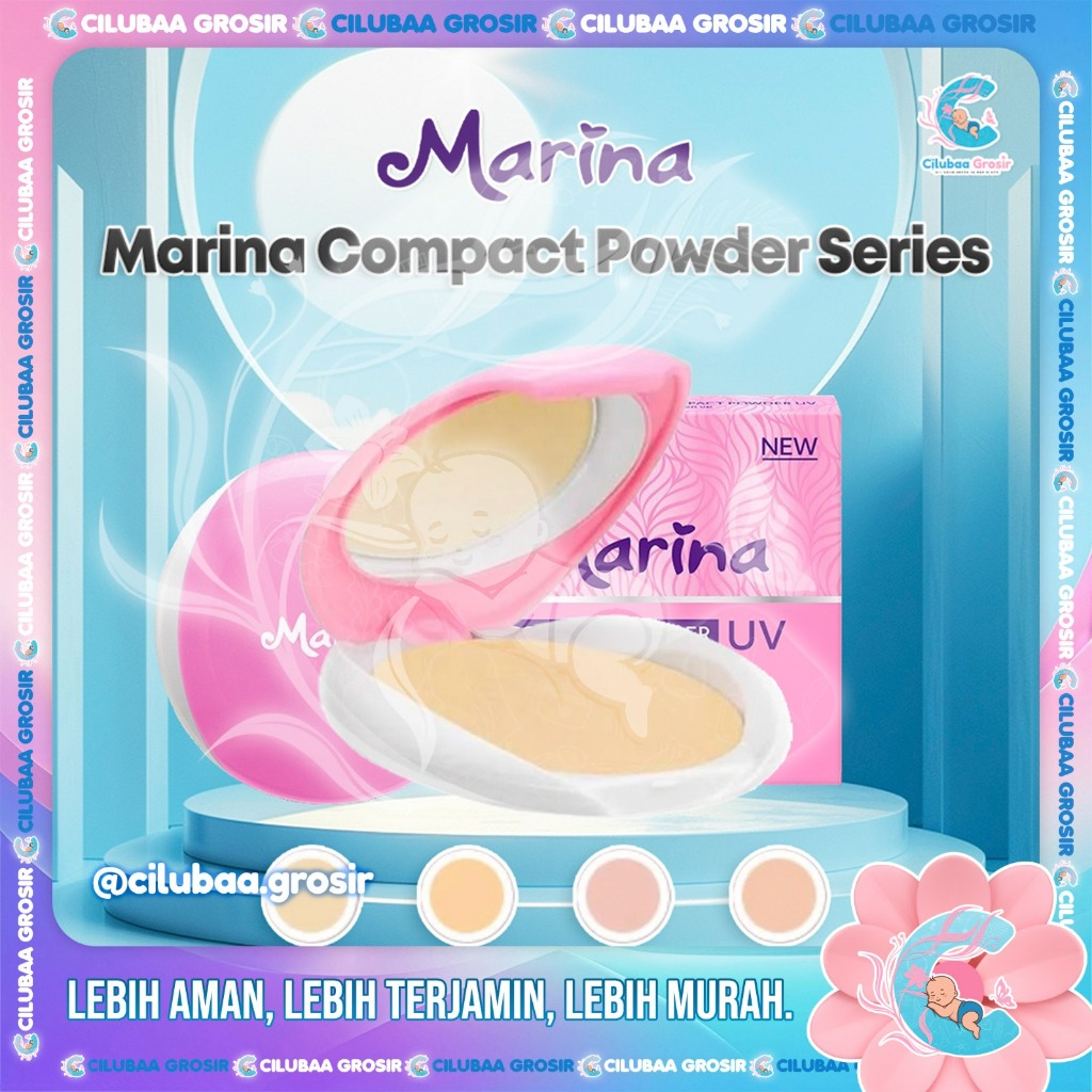 Jual MARINA Compact Powder UV Brighten Up 12gr || Marina Bedak Padat ...