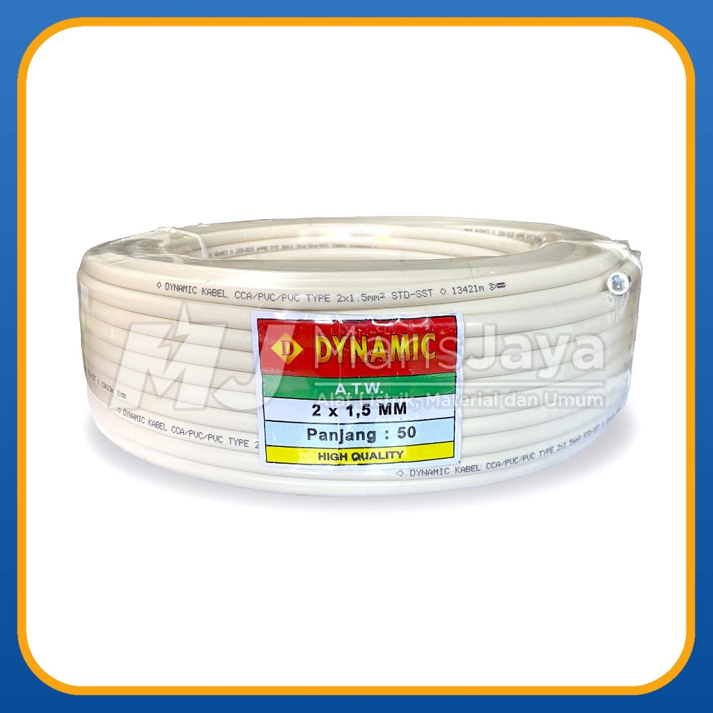 Jual Kabel Tunggal DYNAMIC NYM 2x1,5 2x1.5 mm² 50 meter (PER ROLL) | Shopee Indonesia