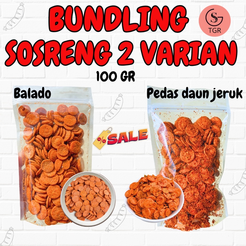 Jual BUNDLING SOSIS GORENG 2 VARIAN BALADO & PEDAS DAUN JERUK - 100GR ...