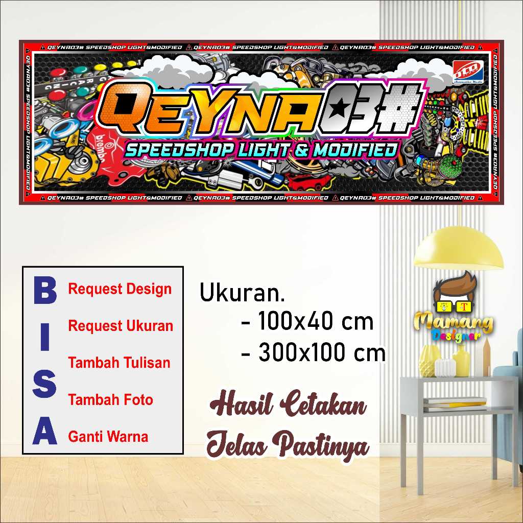 Jual Spanduk Banner MMT Bengkel Racing Atau Kontes Motor | Shopee Indonesia