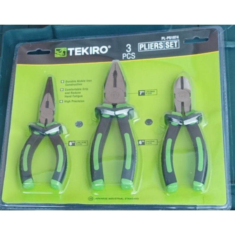 Jual Tekiro Tang Set Tang Lancip 6" Tang Potong 6" Tang Kombinasi 7 ...