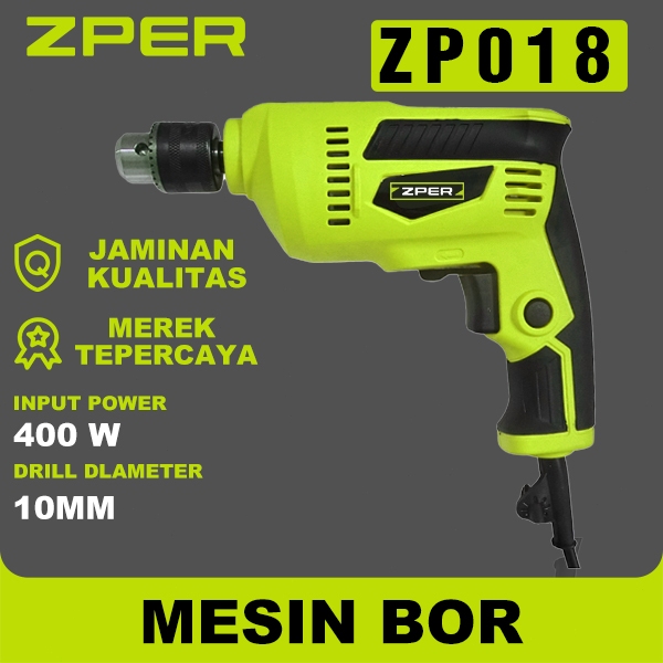 Jual ZPER Mesin bor Bor tangan listrik Bor beton Bor tembok alat bor Obeng bor kayu ZP018 ...