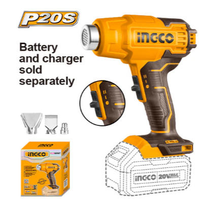 Jual Heat Gun Cordless Mesin Pemanas Hot Baterai Blower INGCO HGLI2002 ...