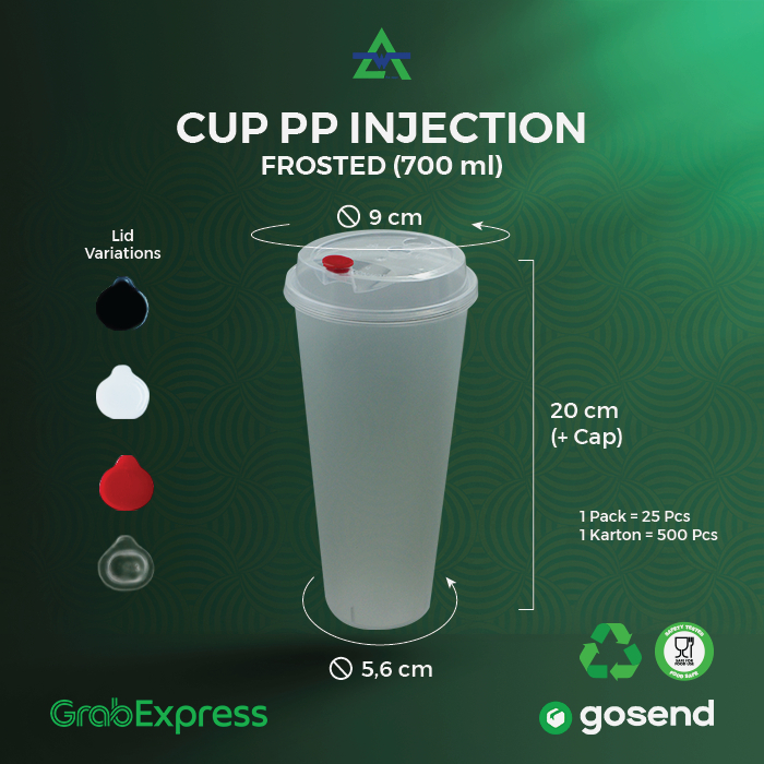 Jual Cup Injection 700ml Frosted - Isi 500pcs | Shopee Indonesia
