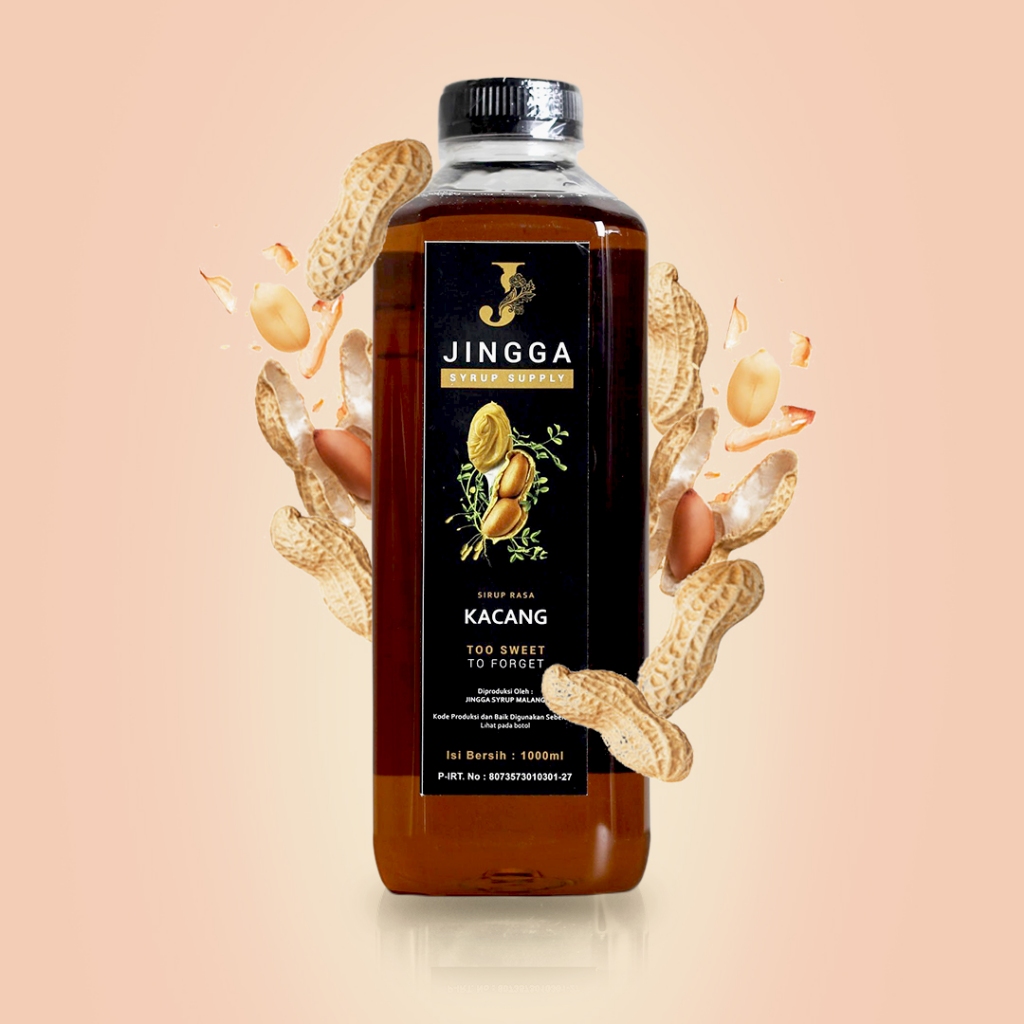 Jual JINGGA Peanut Syrup 1000 ml - Sirup Rasa Kacang untuk Mocktal ...