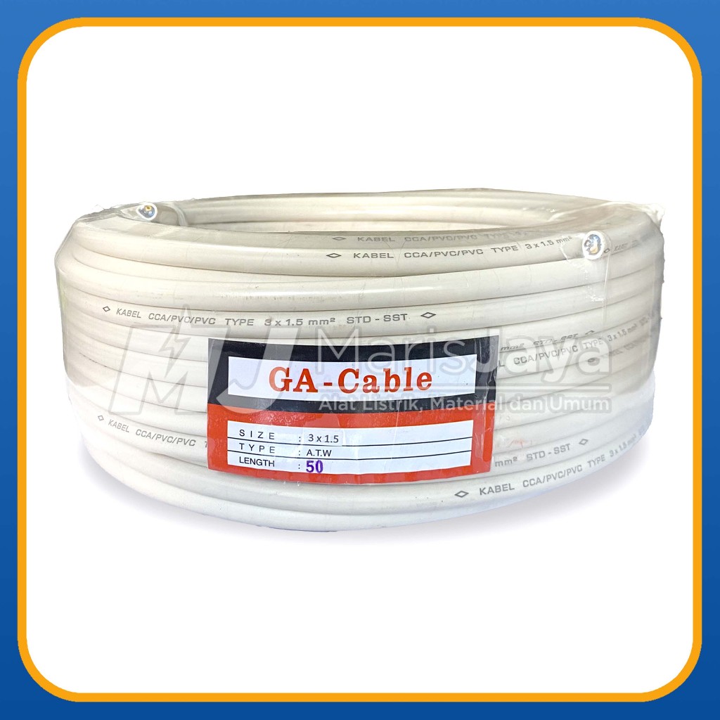 Jual Kabel Listrik GA-CABLE NYM 3x1,5 3x1.5 mm 50 meter (PER ROLL ...