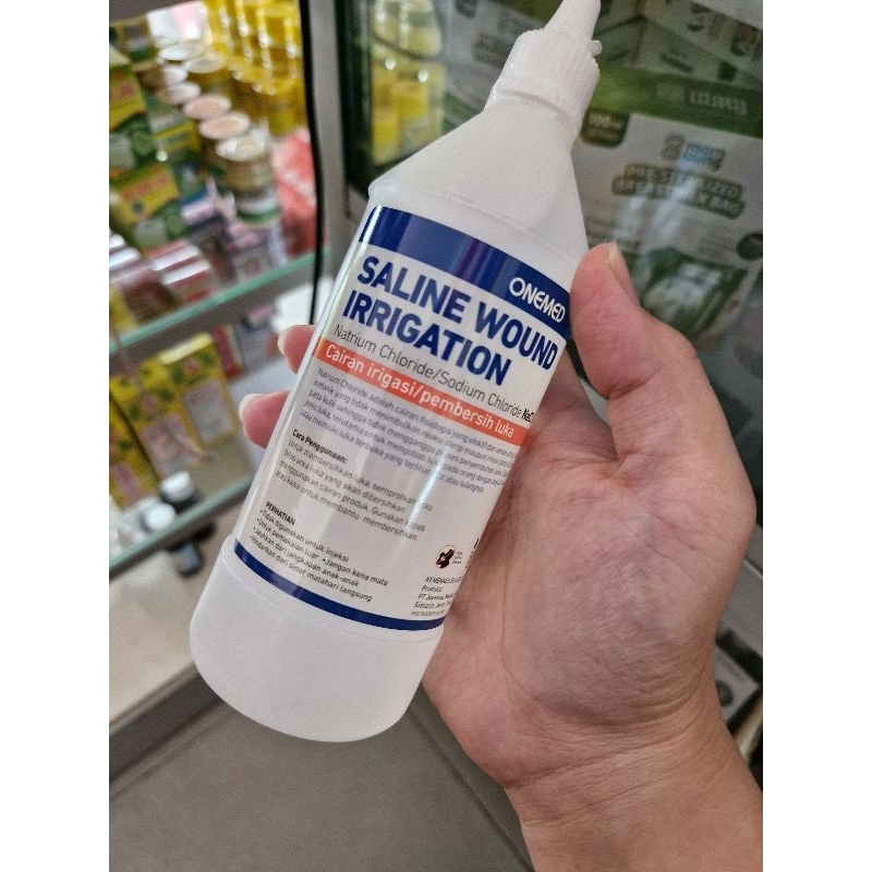 Jual Saline wound irrigation onemed cairan pembersih luka NaCl 0,9% 300ml | Shopee Indonesia
