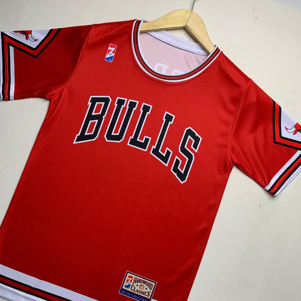 Jual Jersey Basket Michael Jordan Chicago Bulls #23 MERAH Red Sleeve ...