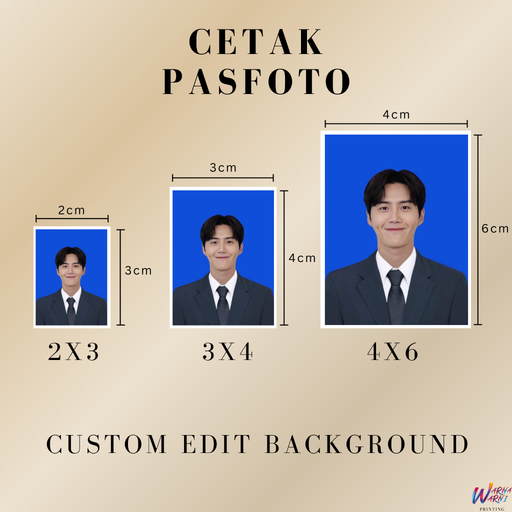 Jual CETAK PASFOTO 2x3 3x4 4x6 BERKUALITAS & LANGSUNG JADI | Shopee ...