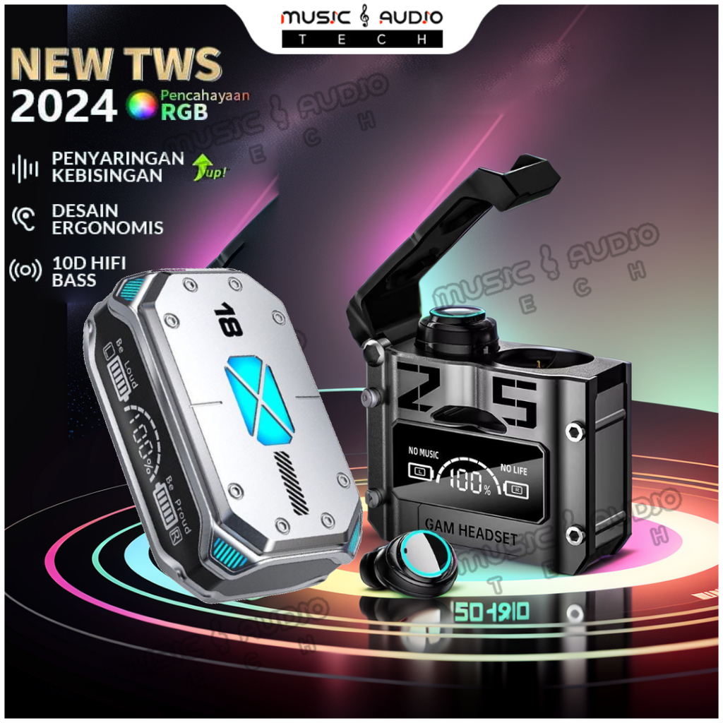 Jual TWS M25/M41 Headset Gaming Bluetooth V5.3, No Delay, Low Latency ...