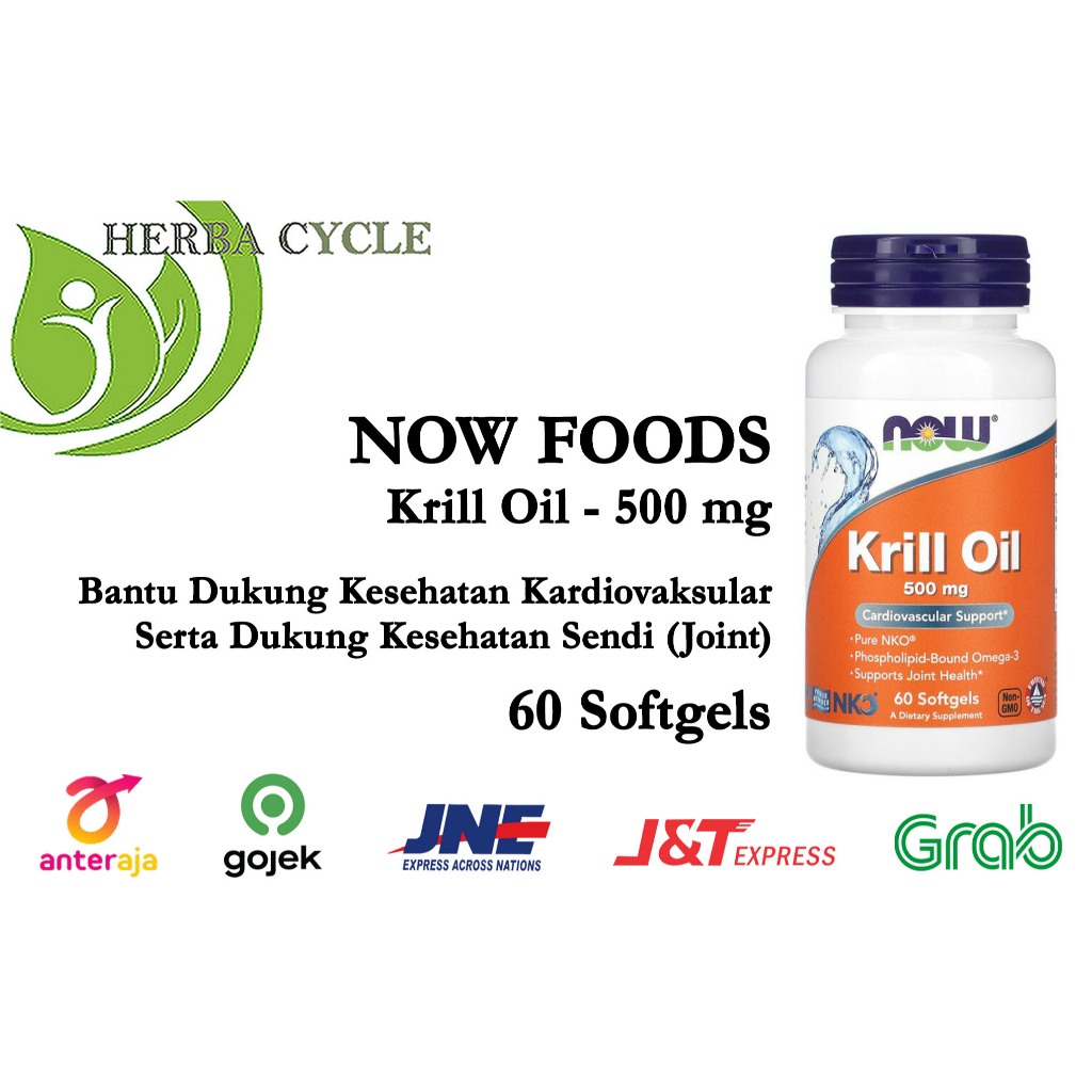 Jual Now Food Krill Oil 500 mg 60 Softgels Now Krill Oil Ori USA Now ...
