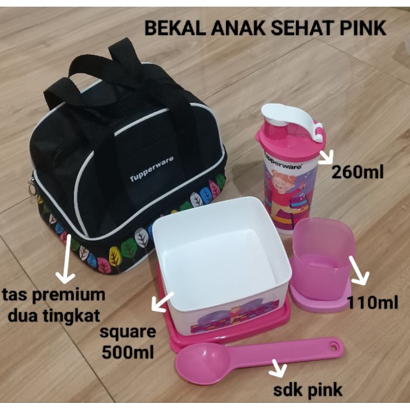 Jual ORIGINAL TUPPERWARE BEKAL TK PAUD SET CUTE FANCY / SET LOLY + TAS ...