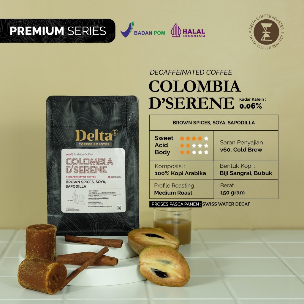 Jual Kopi Premium Arabica Colombia D’Serene | Kopi Decafeinasi atau ...