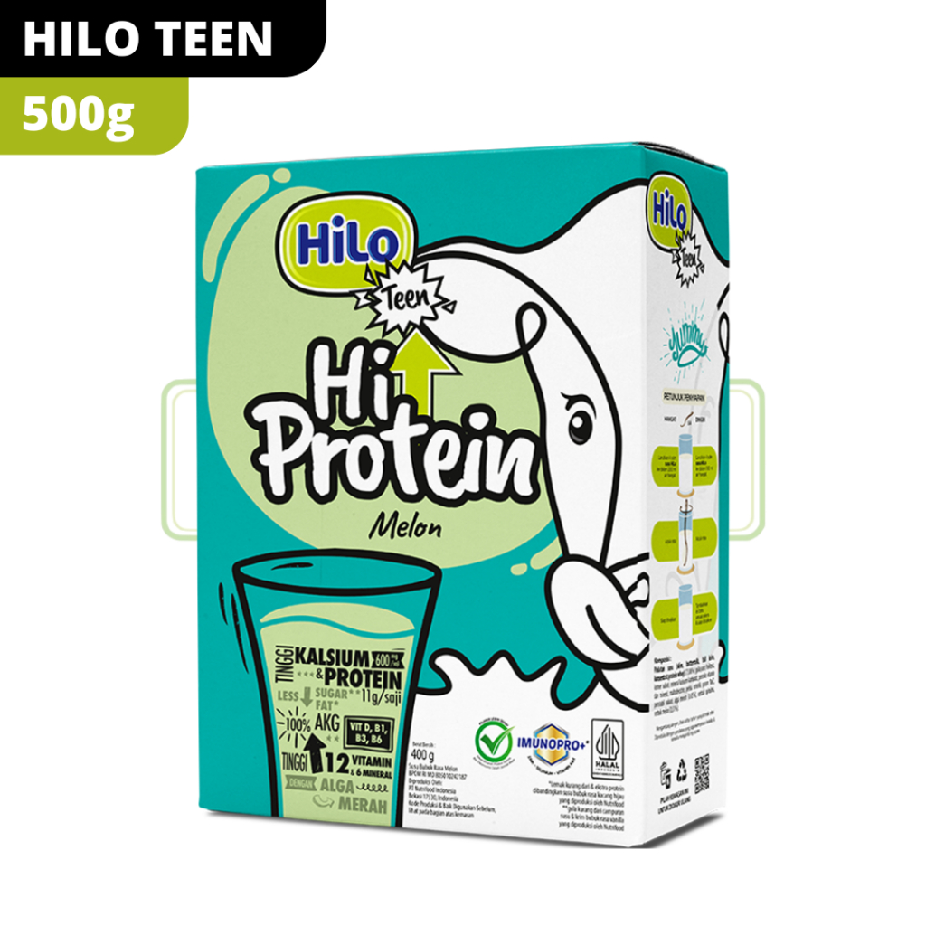 Jual HiLo Teen Melon Hi Protein 400g - Susu Tinggi Kalsium Rendah Lemak ...