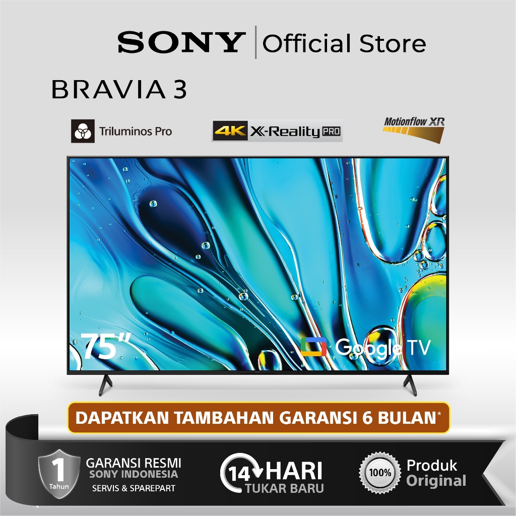 Jual SONY BRAVIA 3 K-75S30 K75S30 75 Inc 4K Ultra HD Google TV Sony ...