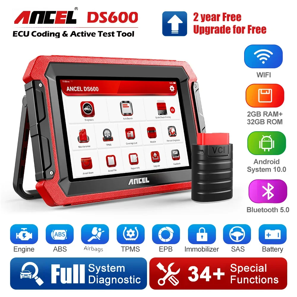 Jual ANCEL DS600 Pemindai otomatis tingkat OE sistem penuh otomotif ...