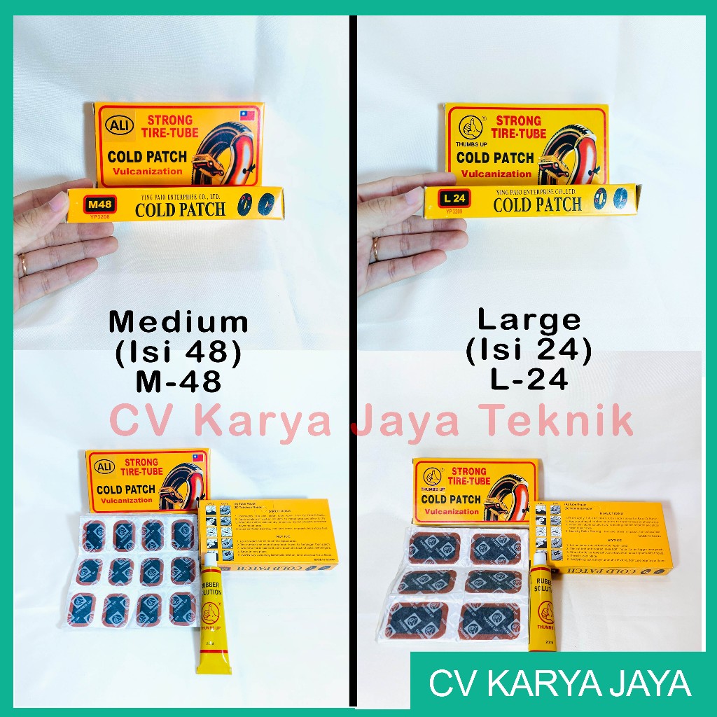 Jual Karet Tambal Ban Kotak Ukuran M L / Cold Patch Medium Large ...