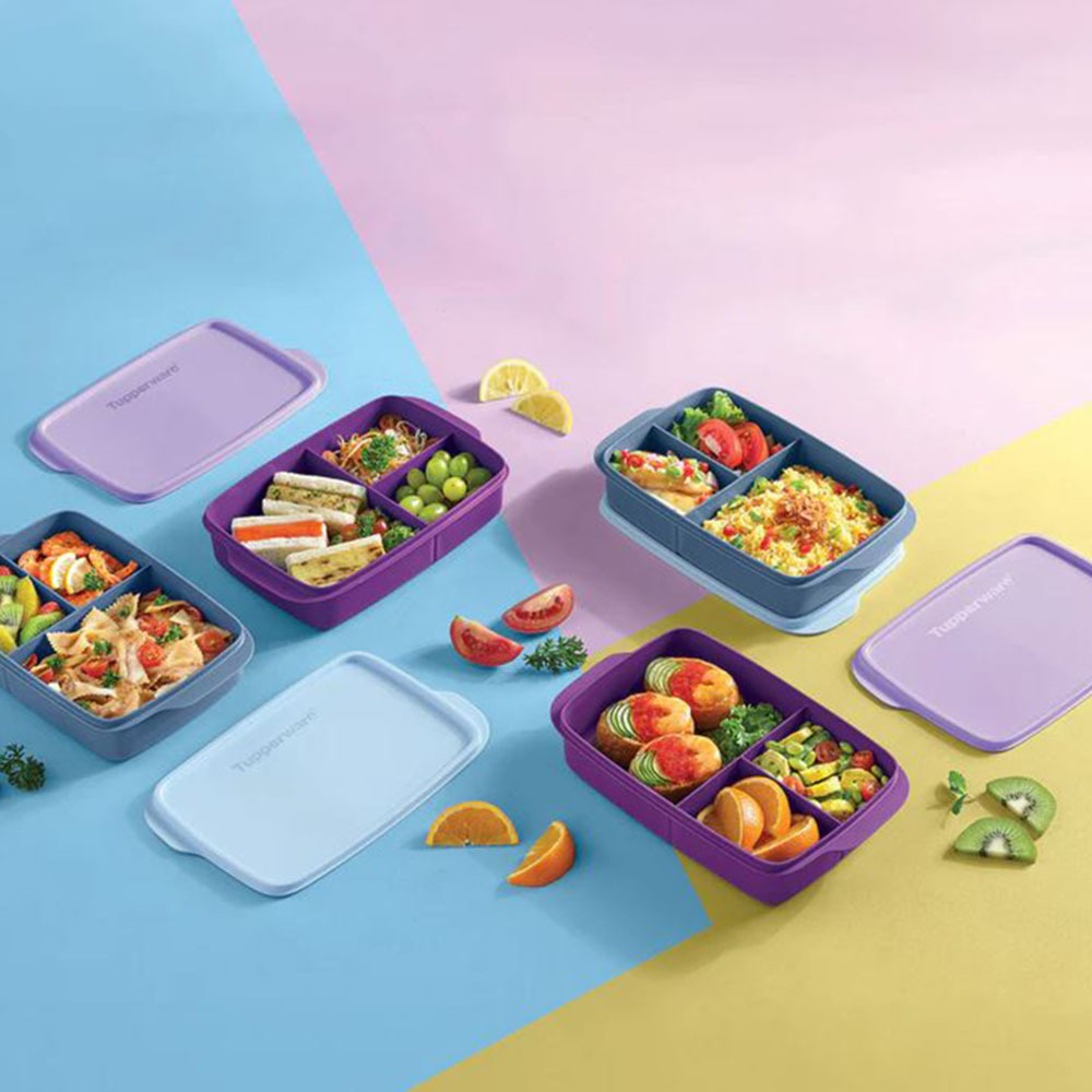 Jual Tupperware Divided Lunch Box 1L ecer 1pcs Tupperware Original ...